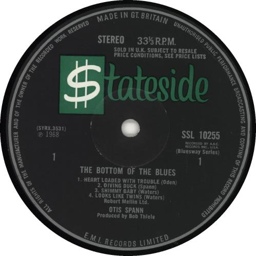 Otis Spann The Bottom Of The Blues UK vinyl LP album (LP record) (694286)