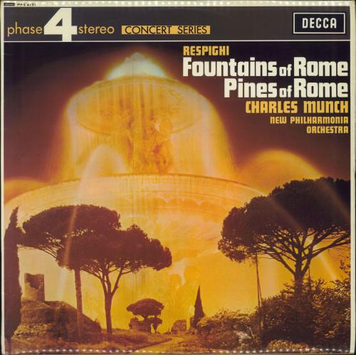 Ottorino Respighi Respighi: Fountains Of Rome / Pines Of Rome UK vinyl LP album (LP record) (782728)
