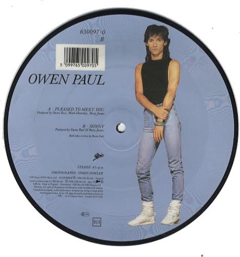 Owen Paul Pleased To Meet You UK 7" vinyl picture disc (7 inch picture ...