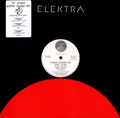 P.I.L. Rise US Promo 12" vinyl single (12 inch record / Maxi-single ...