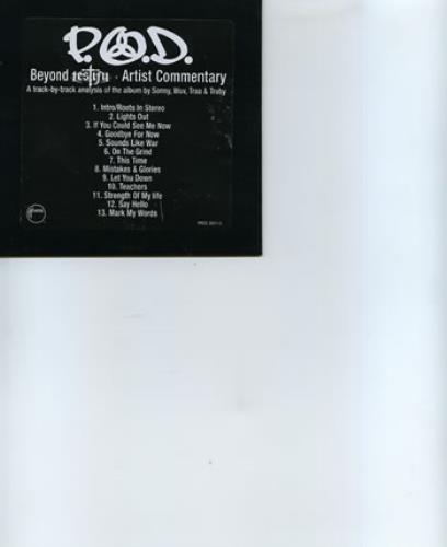 P.O.D. Beyond Testify - Artist Commentary US Promo CD album (CDLP) (357914)