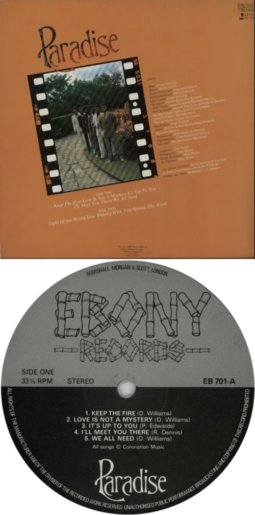 Paradise Paradise UK vinyl LP album (LP record) (615639)