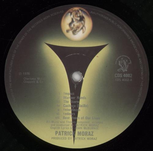 Patrick Moraz The Story Of 'i' UK vinyl LP album (LP record) (382148)