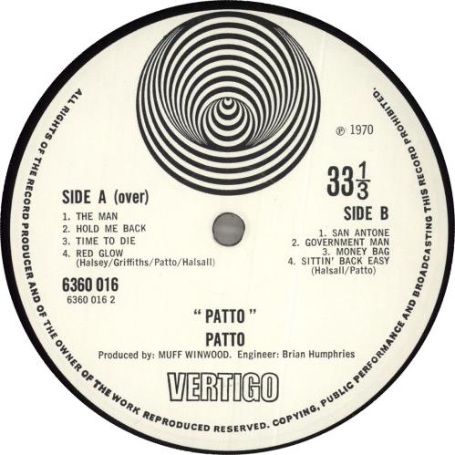 Patto Patto - VG UK vinyl LP album (LP record) (710601)