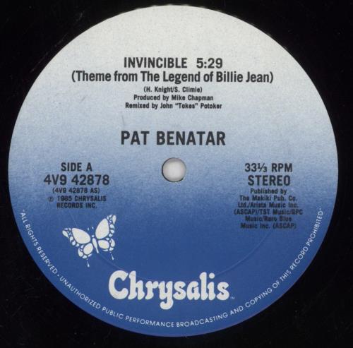 Pat Benatar Invincible US 12" vinyl single (12 inch record / Maxi ...