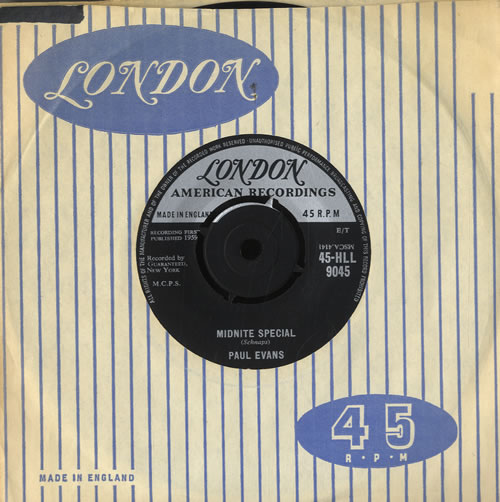 Paul Evans Midnite Special UK 7" vinyl single (7 inch record / 45) (571461)