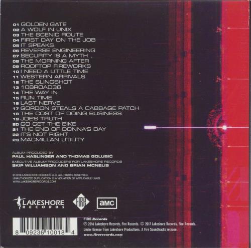 Paul Haslinger Halt And Catch Fire UK CD album (CDLP) (790859)