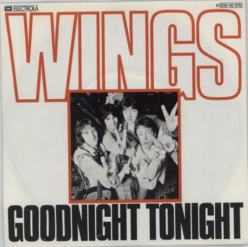 Paul McCartney and Wings Goodnight Tonight German 7" vinyl single (7 ...