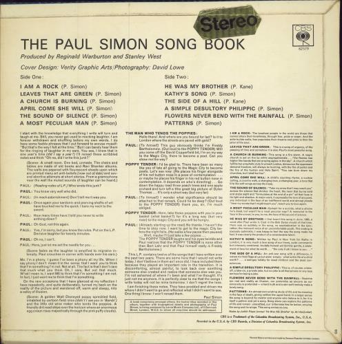 Paul Simon The Paul Simon Song Book - 1st UK vinyl LP album (LP record ...