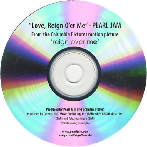 Pearl Jam Love, Reign O'er Me US Promo CD-R acetate (409786)