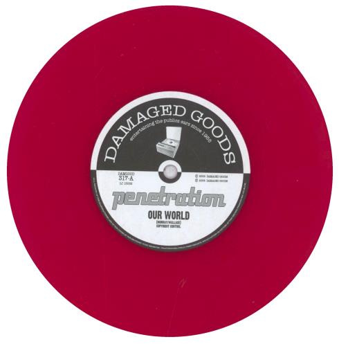 Penetration Our World - Red Vinyl UK 7" vinyl single (7 inch record / 45) (835941)