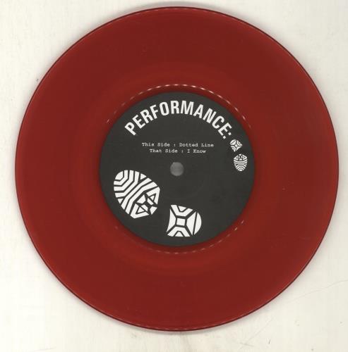Performance Dotted Line - Red Vinyl UK 7" vinyl single (7 inch record ...