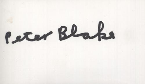 Peter Blake (Artist) Autograph UK memorabilia (744311) AUTOGRAPH