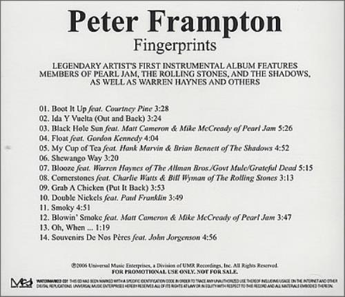 Peter Frampton Fingerprints US CD-R acetate (374067)