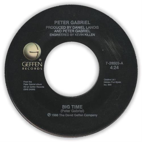Peter Gabriel Big Time US 7" vinyl single (7 inch record / 45) (325423)