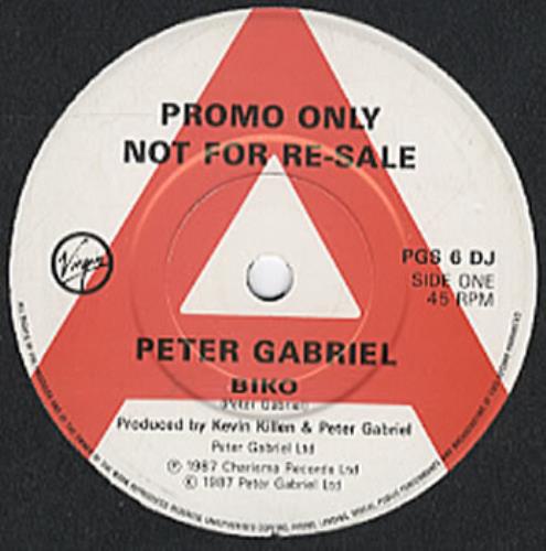 Peter Gabriel Biko UK Promo 7" vinyl single (7 inch record / 45) (43412)
