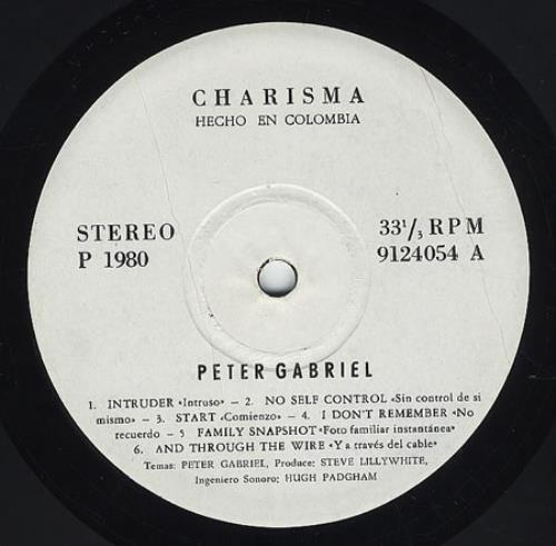 Peter Gabriel Peter Gabriel III Colombian vinyl LP album (LP record ...