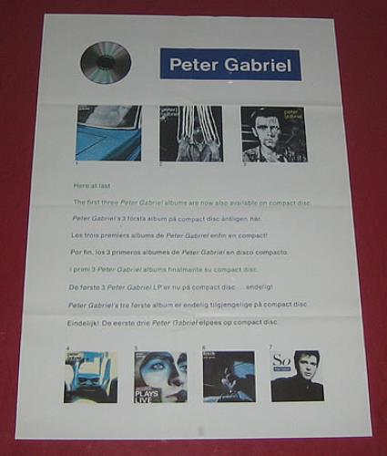 Peter Gabriel Set of 3 In-Store Posters UK Promo poster (367783)