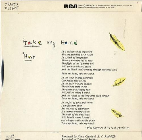 Peter Hewson Take My Hand UK 7" vinyl single (7 inch record / 45) (147585)