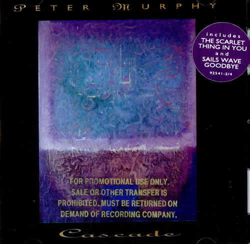 Peter Murphy Cascade US Promo CD album (CDLP) (508856)