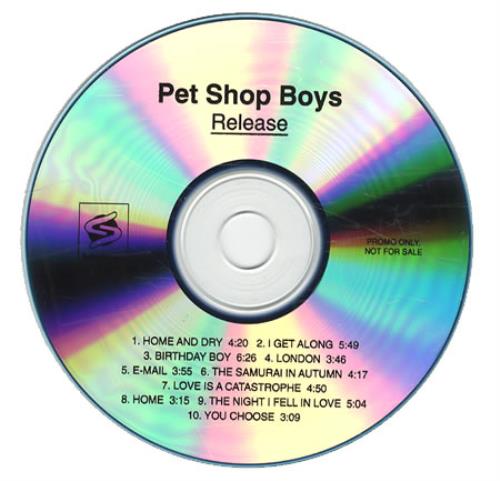 Pet Shop Boys Release US Promo CD-R acetate (217442)