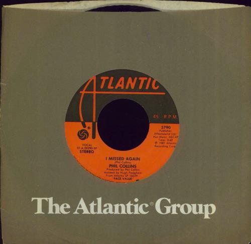 Phil Collins I Missed Again US 7" vinyl single (7 inch record / 45 ...