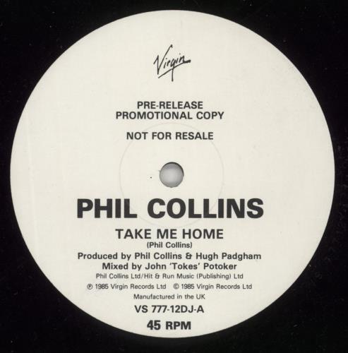 Phil Collins Take Me Home UK Promo 12" vinyl single (12 inch record ...