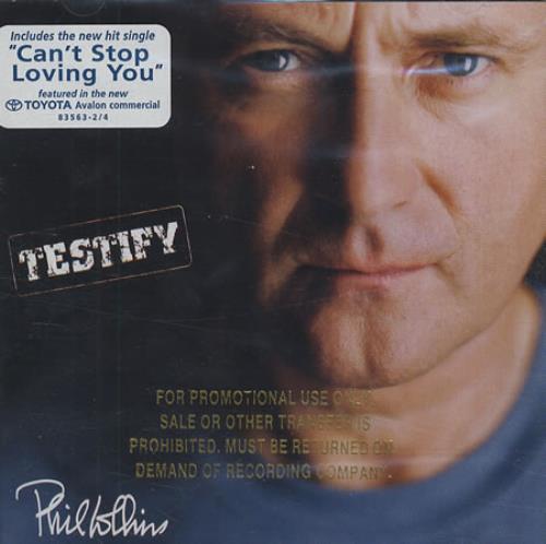 Phil Collins Testify US Promo CD album (CDLP) (230784)