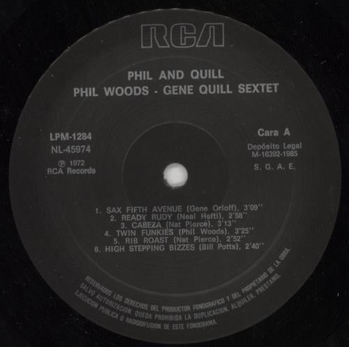 Phil Woods Phil And Quill French vinyl LP album (LP record) (849161)
