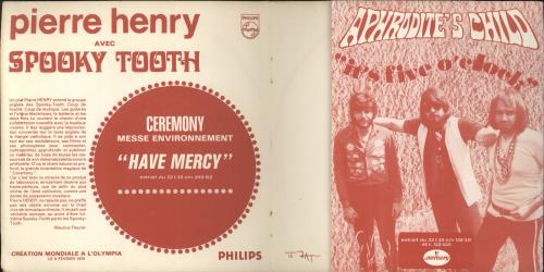 Pierre Henry & Spooky Tooth Ceremony / It's Five O'Clock French Promo 7 ...