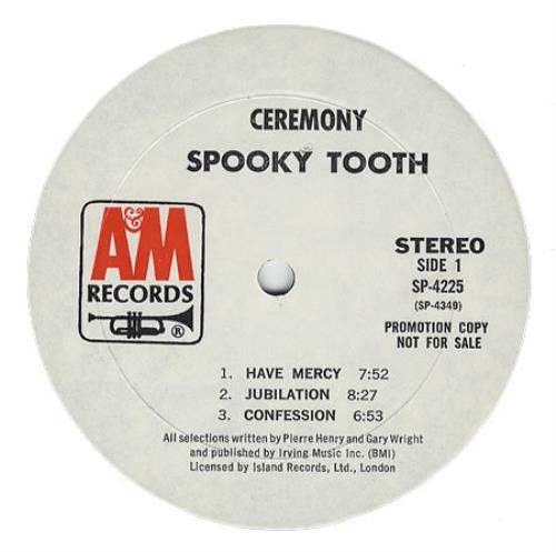 Pierre Henry & Spooky Tooth Ceremony US Promo vinyl LP album (LP record ...