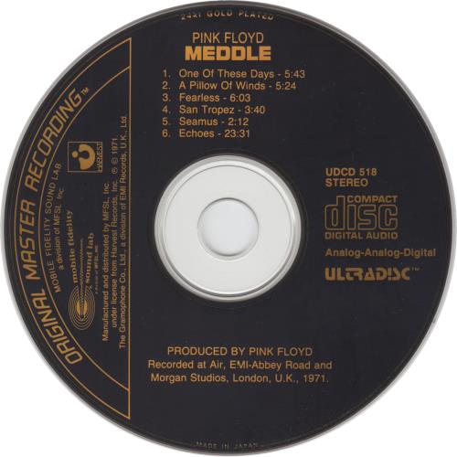 Pink Floyd Meddle US CD album (CDLP) (650369)