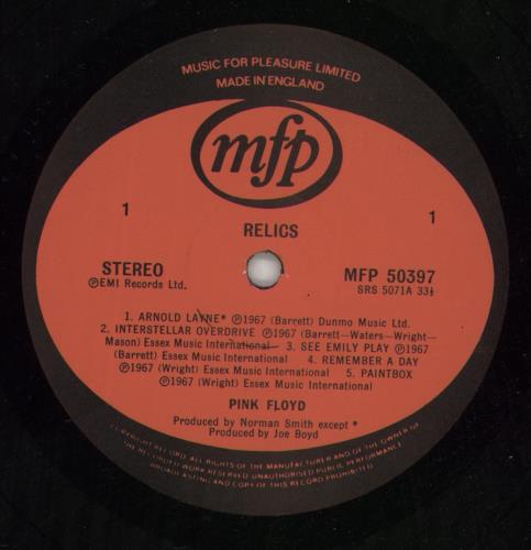 Pink Floyd Relics - 2nd UK vinyl LP album (LP record) (553591)