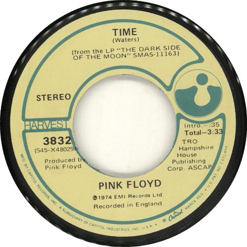 Pink Floyd Time - Plain Sleeve US 7" vinyl single (7 inch record / 45 ...