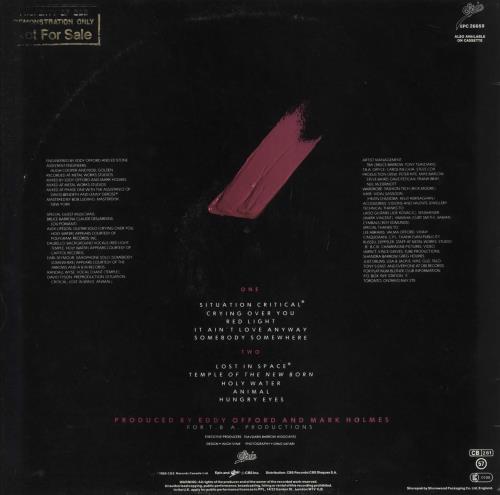 Platinum Blonde Alien Shores UK Promo vinyl LP album (LP record) (746039)