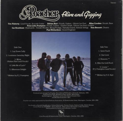 Poacher Alive and Gigging - Autographed UK vinyl LP album (LP record ...