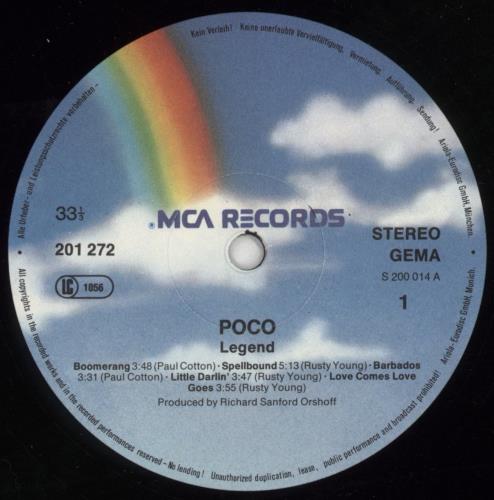 Poco Legend German vinyl LP album (LP record) (863932)