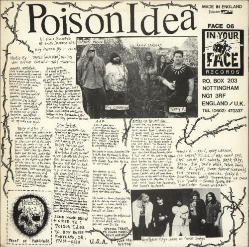 Poison Idea Ian Mackaye UK vinyl LP album (LP record) (709536)