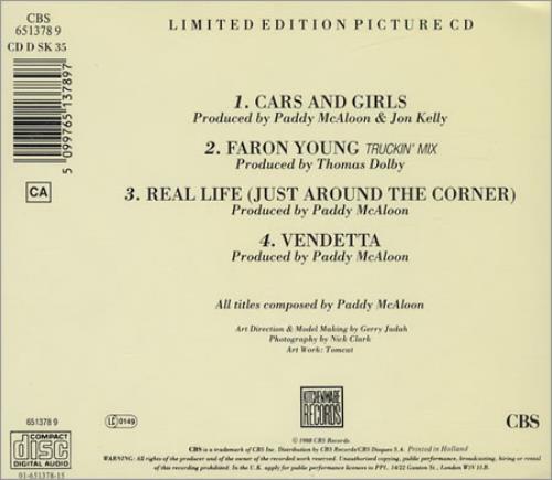 Prefab Sprout Cars And Girls UK CD single (CD5 / 5") (8200)