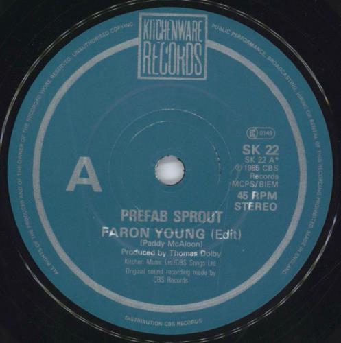Prefab Sprout Faron Young UK 7" vinyl single (7 inch record / 45) (817068)