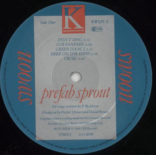 Prefab Sprout Swoon UK vinyl LP album (LP record) (92694)