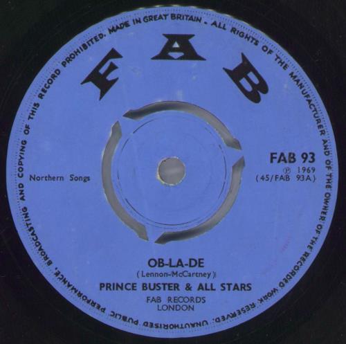 Prince Buster Ob-La-De UK 7" vinyl single (7 inch record / 45) (820500)