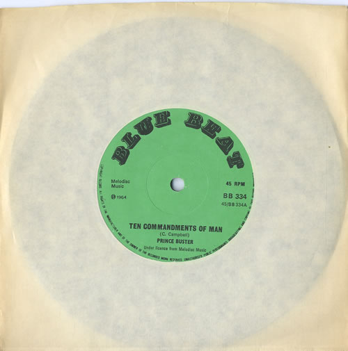 Prince Buster Ten Commandments Of Man - 2nd UK 7" vinyl single (7 inch ...