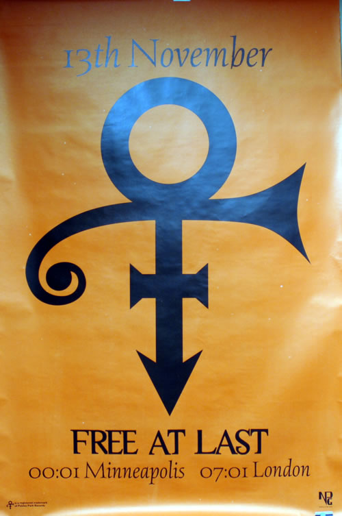 Prince Free At Last UK Promo poster (81883)