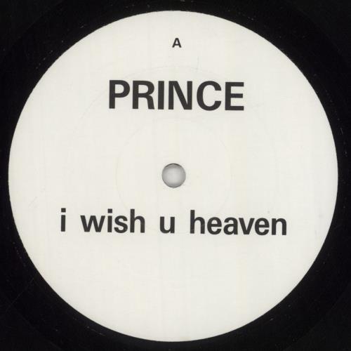 Prince I Wish U Heaven - White Label UK Promo 12" vinyl single (12 inch ...
