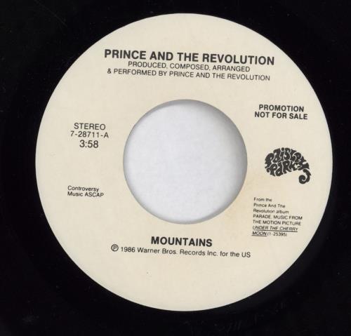 Prince Mountains US Promo 7" vinyl single (7 inch record / 45) (3177)