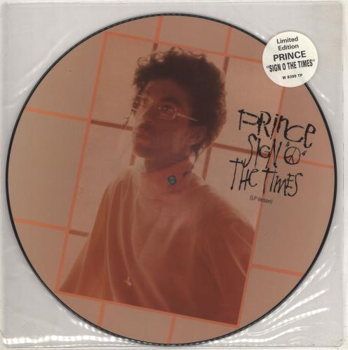 Prince Sign O The Times UK 12" vinyl picture disc 12inch picture disc ...