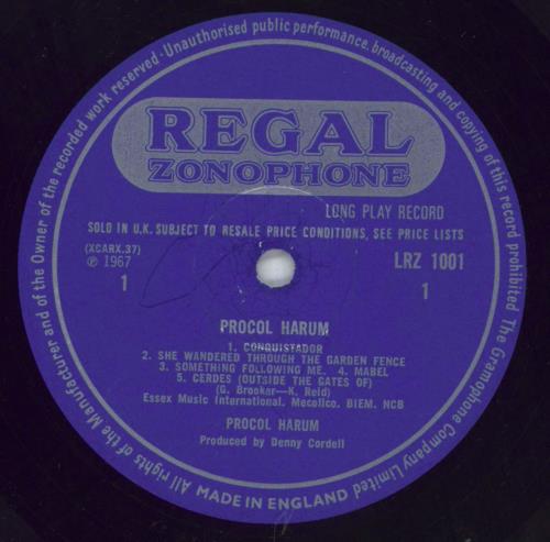Procol Harum Procol Harum - Factory Sample - G UK vinyl LP album (LP ...
