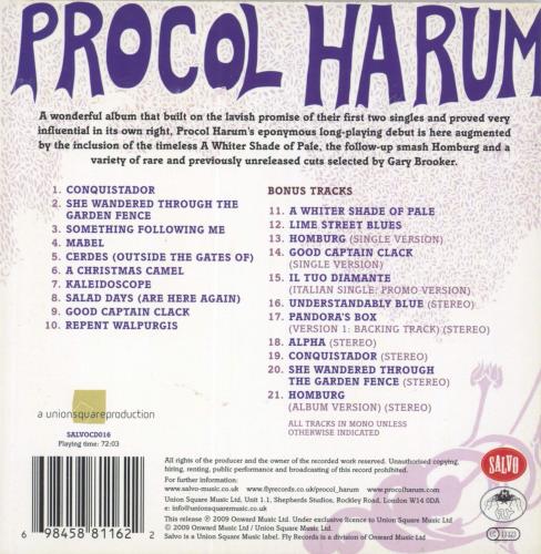 Procol Harum Procol Harum: Remastered UK CD album (CDLP) (471916)