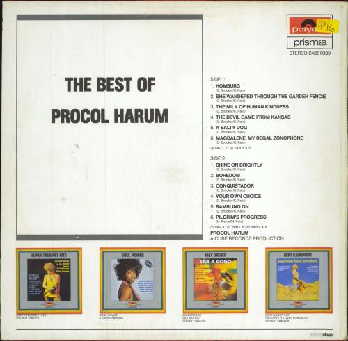Procol Harum The Best Of Procol Harum Austrian vinyl LP album (LP ...
